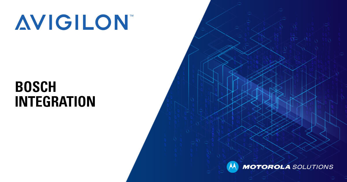 Avigilon Unity Access & Bosch Intrusion Panels Integration